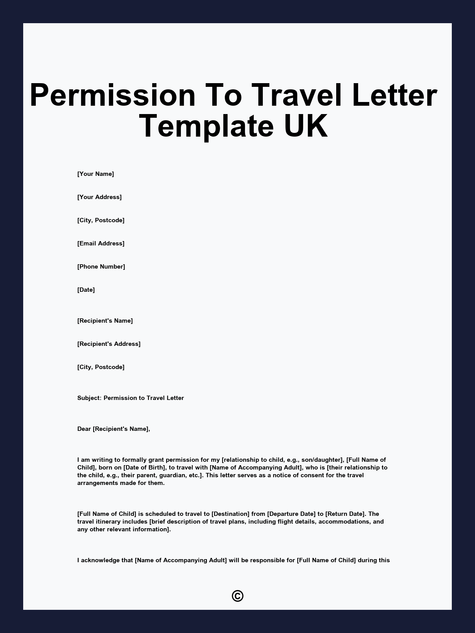 Permission To Travel Letter Template UK permission-to-travel-letter-template-uk